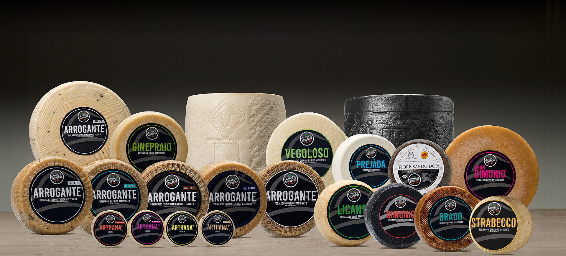 Latterie di Sardegna® Sardinian Cheeses, pecorino romano, fiore sardo